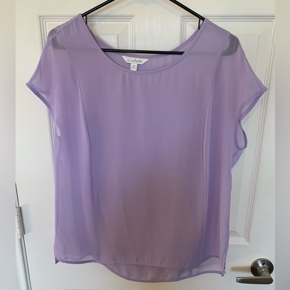 Charming Charlie | Tops | Charming Charlie Lavender Sheer Top | Poshmark